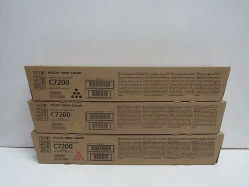 LOT OF 3! GENUINE RICOH SAVIN LANIER 828494/828495/828496 (PRO C7200 ...
