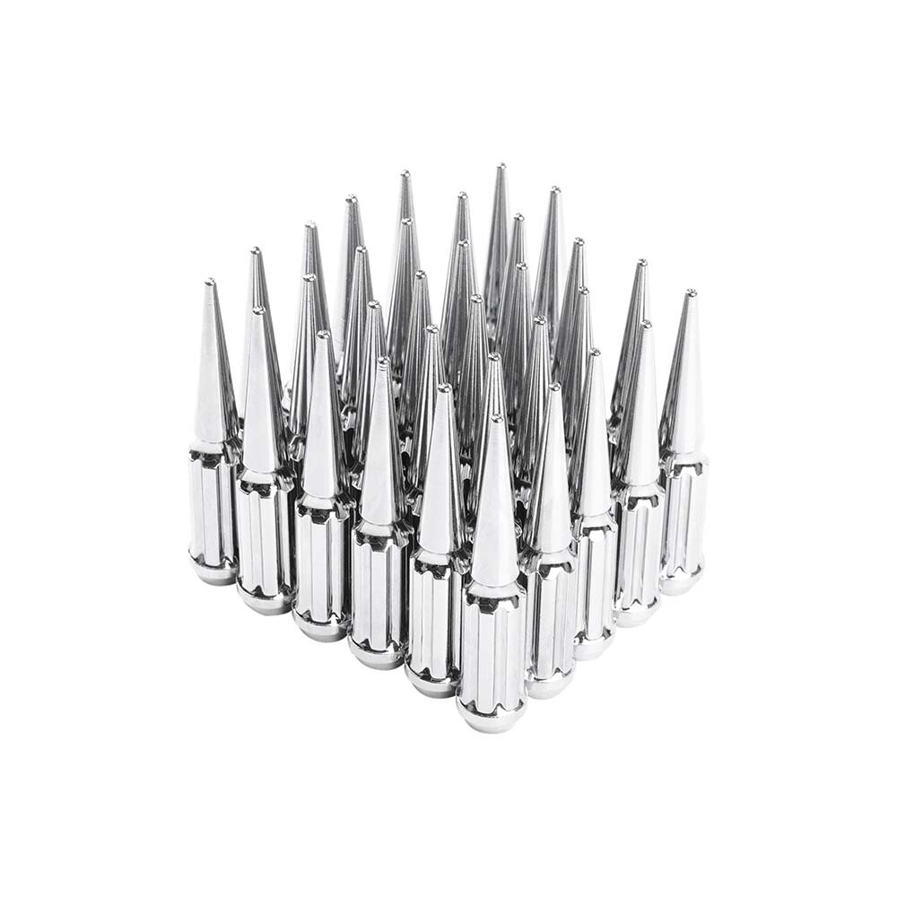 24PCS Chrome Spike Lug Nuts 14x1.5 For GMC SIERRA 1500 2500 Yukon 4.4 ...