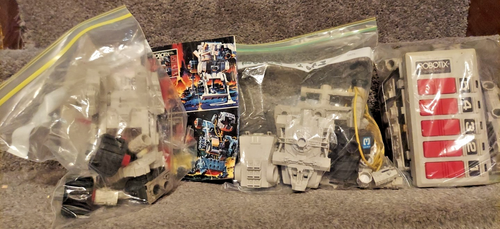 ROBOTIX vintage 1984 toy parts lot manual 80's cult Milton Bradley part ...