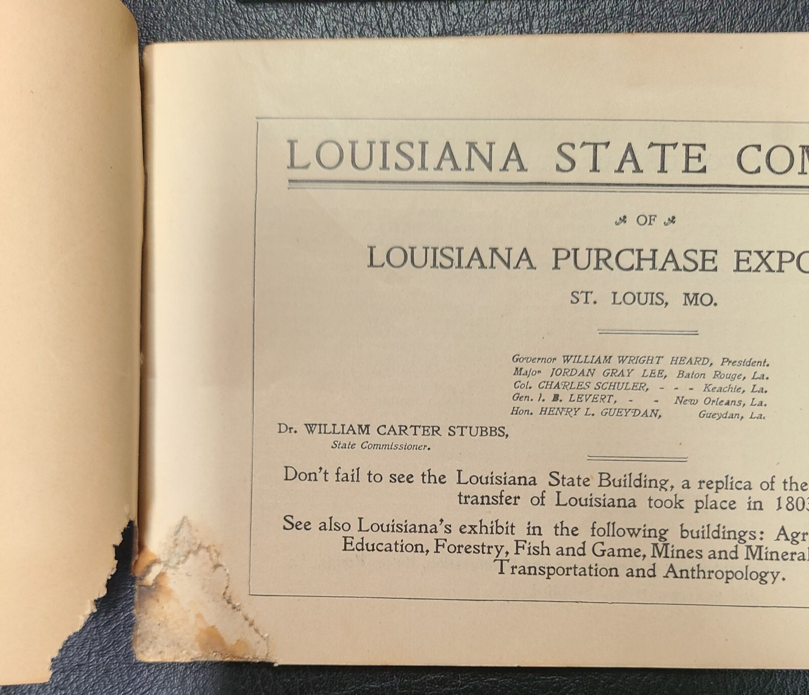 Antique St. Louis 1904 World's Fair Louisiana Purchase Expositions ...