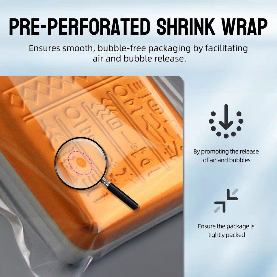 Heat Shrink Bags, 200 Pieces 4x6" Heat Shrink Wrap for Book, Bath Bombs ...