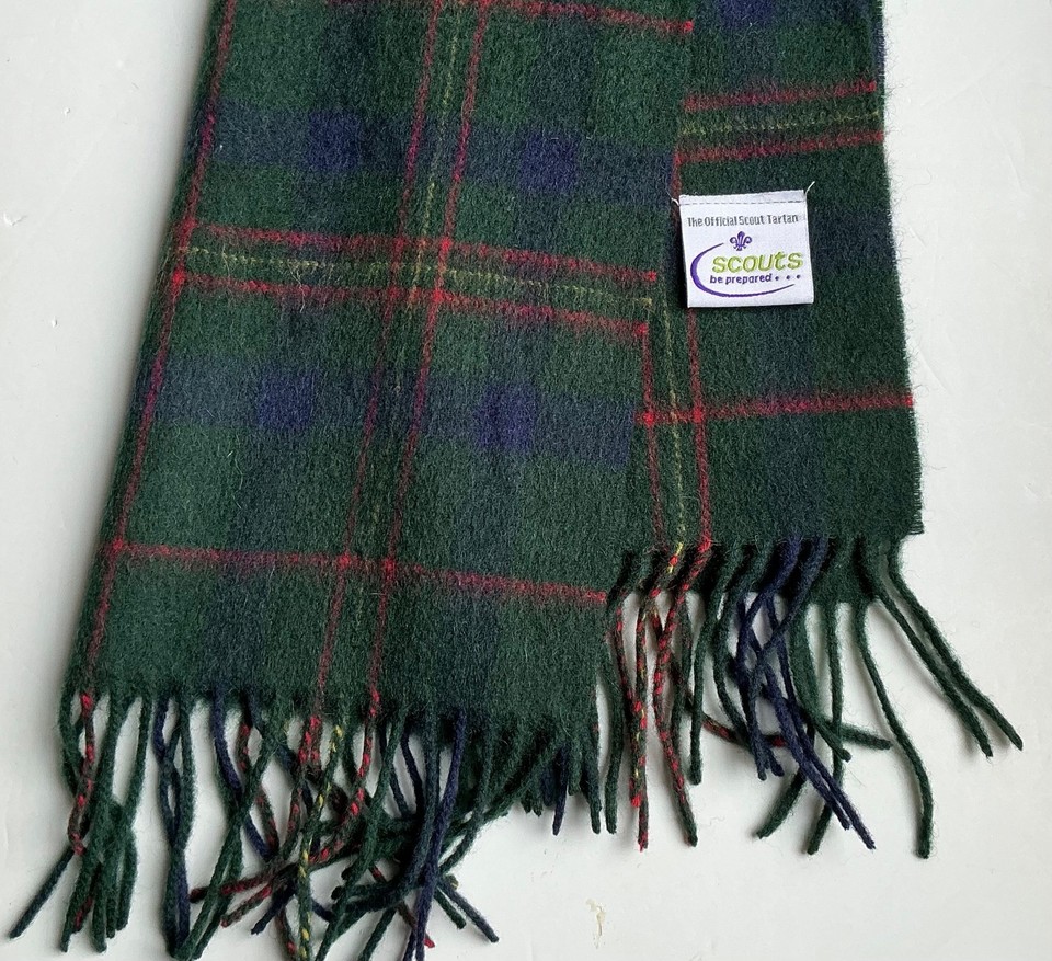 Scouts , The Scout official tartan unisex 100 % wool scarf | eBay