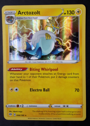 Arctozolt - 066/189 - Holo Rare - Darkness Ablaze - Pokémon Card - NM/M ...