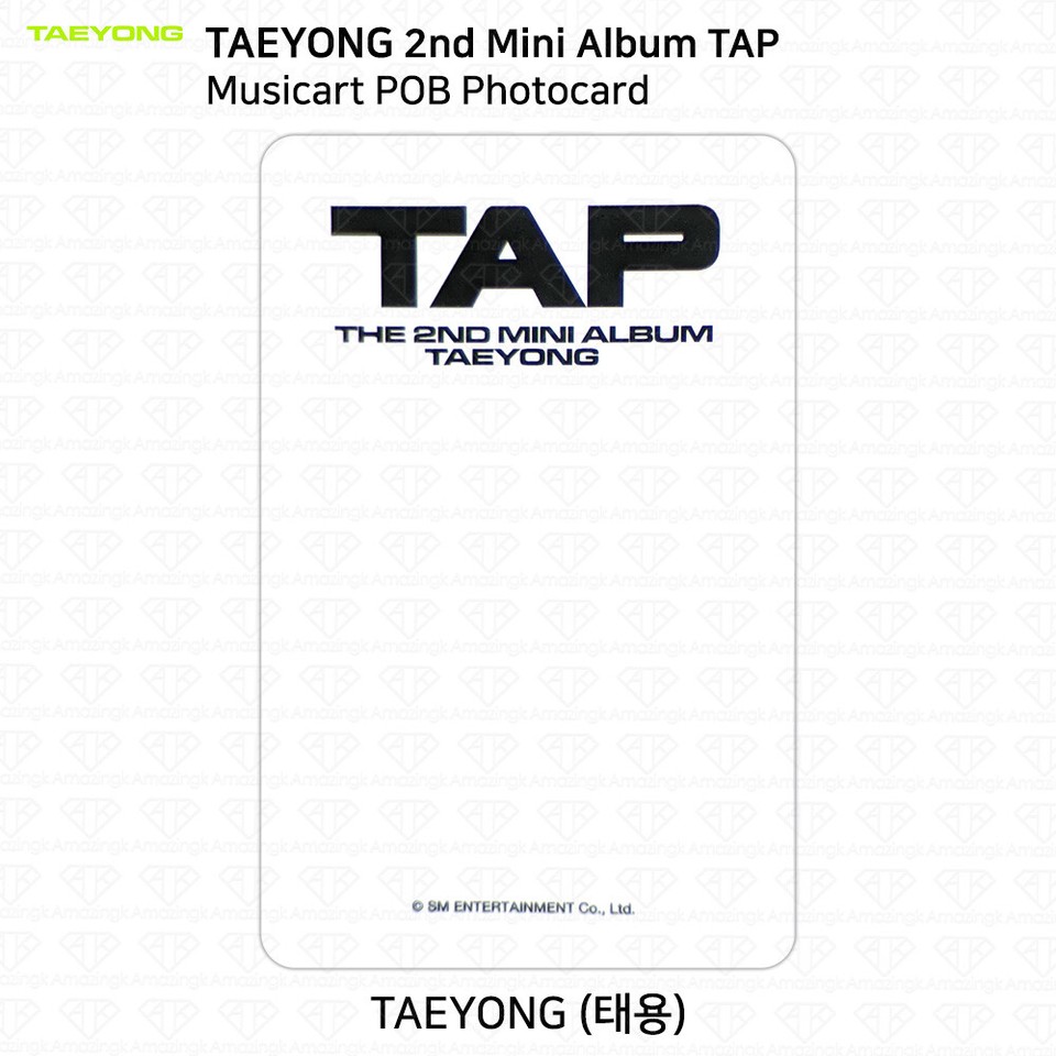 NCT TAEYONG 2nd Mini Album TAP POB Official Photocard Hidden Card ...