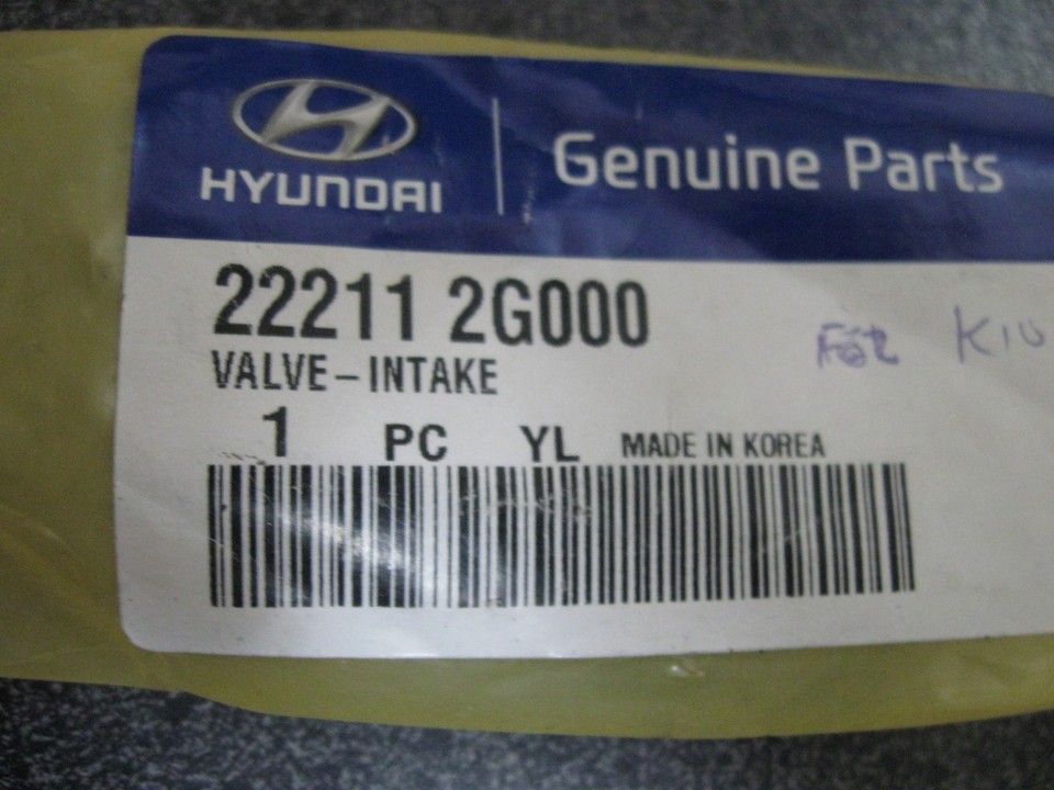 NEW GENUINE HYUNDAI OEM INTAKE VALVE (PN 22211 2G000) | eBay
