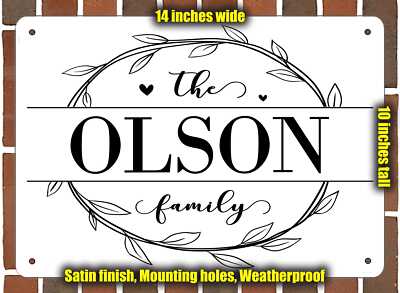 Olson Family Decorative Metal Door or Wall Plaque (Style 1) | eBay