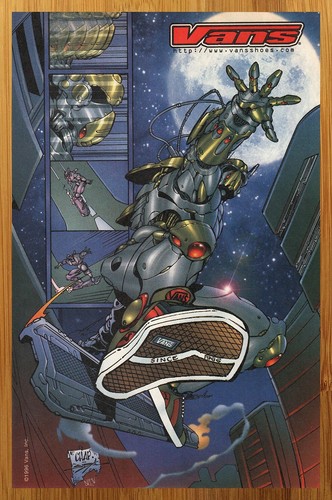 1996 Vans Shoes Print Ad/Poster Robot Sneakers Skateboard Chap Yaep ...