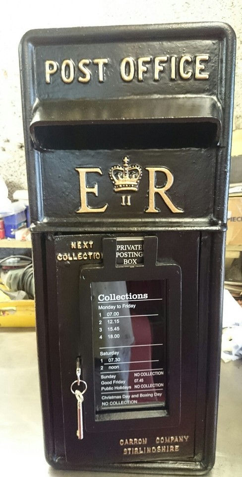 Royal Mail EIIR Post Box Door Insert Sign Collection Time plate ...