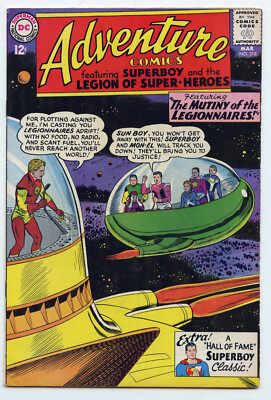 Adventure Comics #318 DC 1964 F- 5.5 supergoy and Legion of Super ...