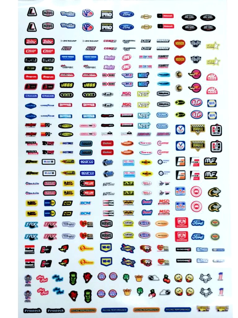 RC R/C car truck Racing decals stickers - 290pc set Drag Crawler slash ...