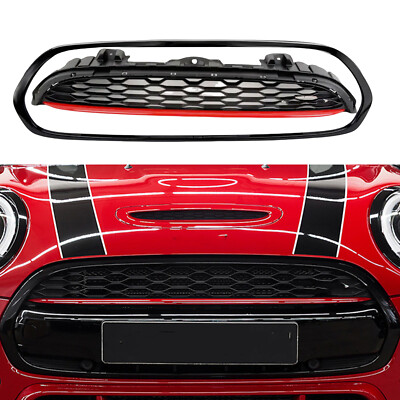 Front Bumper Grille Mesh Trim For Mini Cooper F55 F56 F57 JCW Black Red ...
