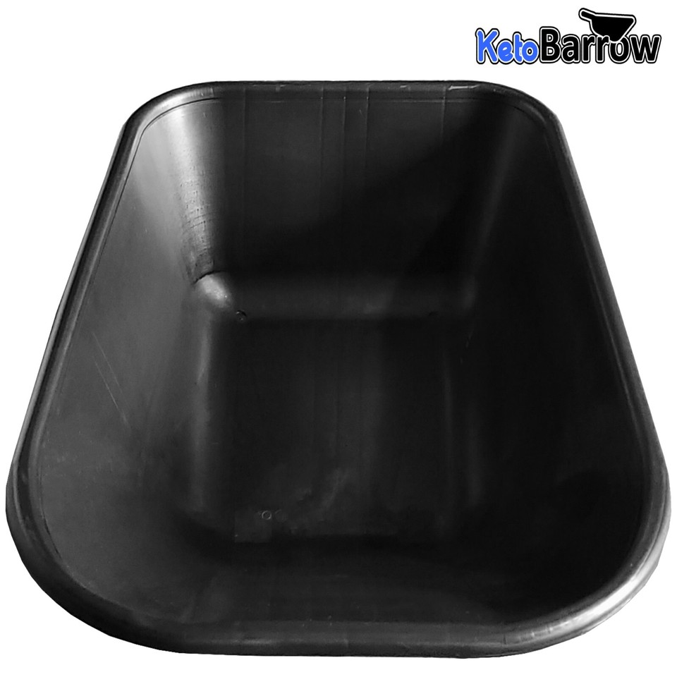 BLACK Replacement Wheelbarrow Plastic Body Barrow 110 Litre NO HOLES ...