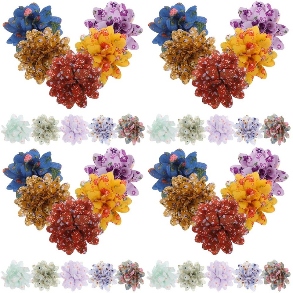 4 Pack Multi-color Pet Flower Collars Dog Flowers Puppy Decoration ...