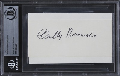 Albert Cubby Broccoli Dr. No Authentic Signed 2.25x5 Cut Signature BAS ...