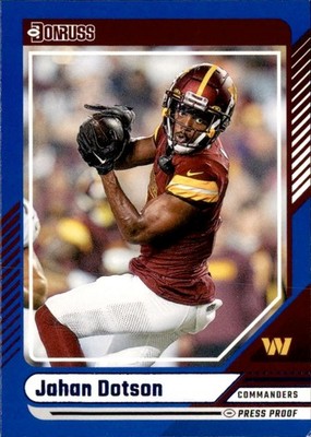 2024 Panini Donruss - Jahan Dotson #44 Blue Border | eBay