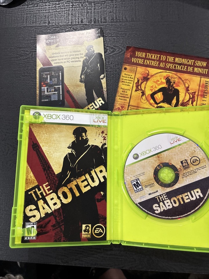 The Saboteur Xbox 360 Complete in Box with Manual | eBay