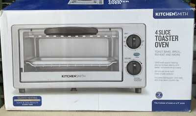 📀 Kitchen Smith : 4 Slice Toaster Oven (1000 Watt) - Silver | eBay