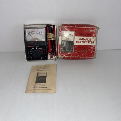 Micronta 8-Range Multitester 22-212 (2000 OHMS/VOLT) BOX MANUAL TEST ...