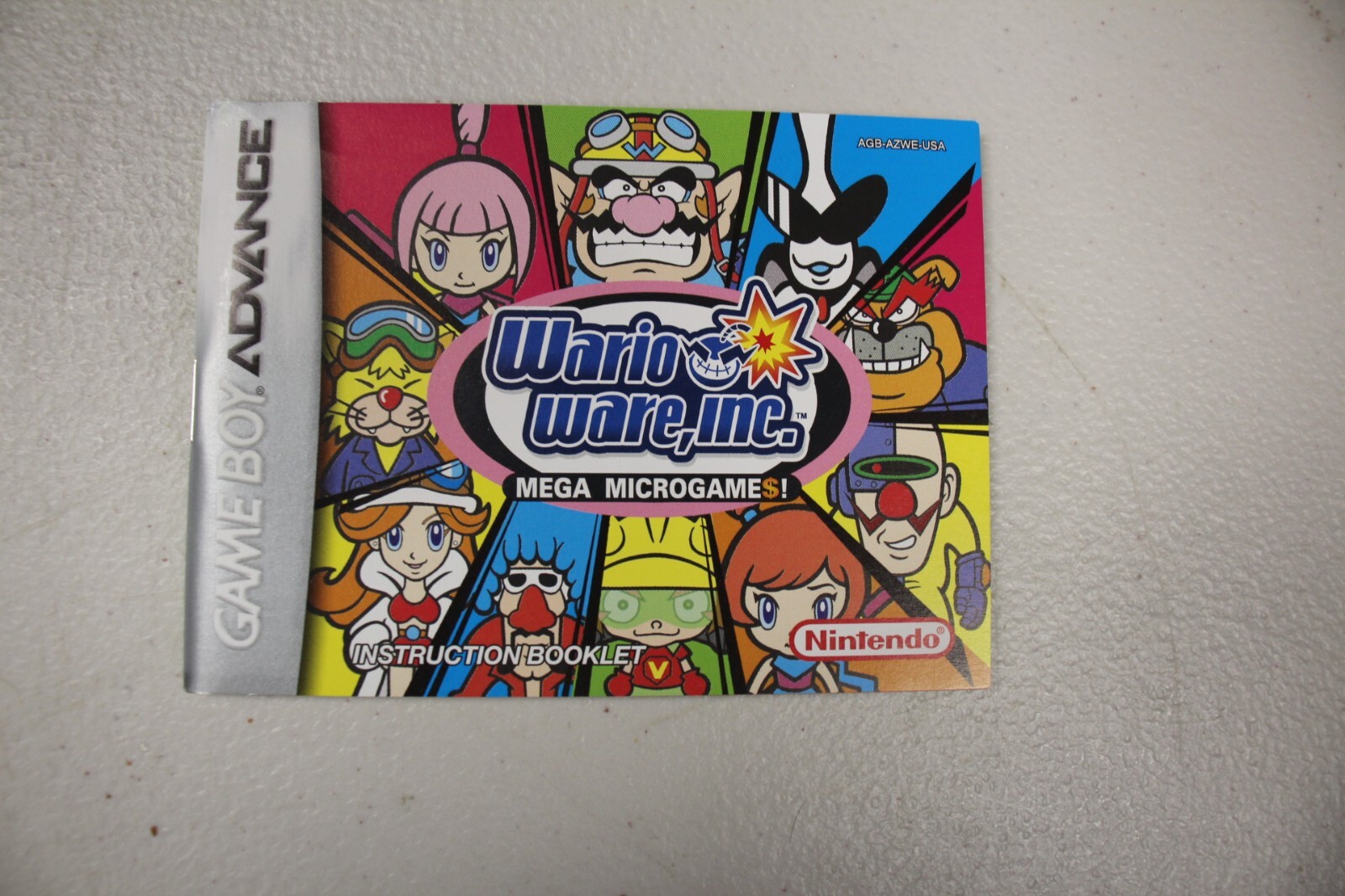 WarioWare, Inc. Game Boy Advance Instruction Manual Booklet w/Stickers ...