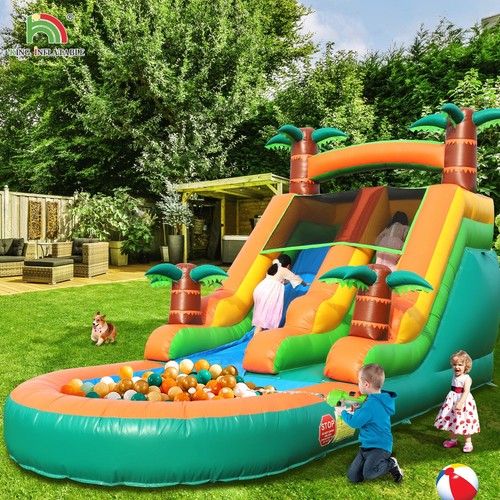Commercial Inflatable Water Slide Pool Tropical Kids Jumper w/Blower ...