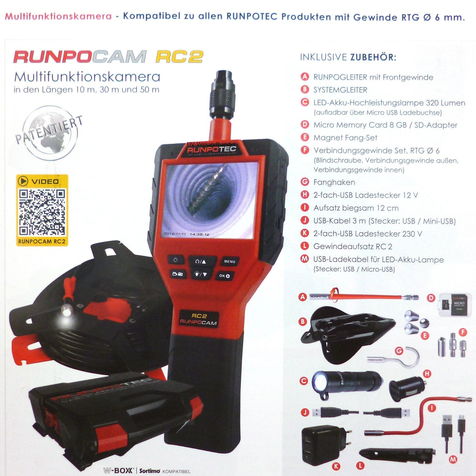 Runpotec Multifunktionskamera RC2 10140, 30m, Set | eBay