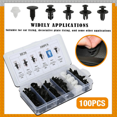 For Honda CAR 100x Box Set Bumper Fender Liner Push Type Retainer Clips ...