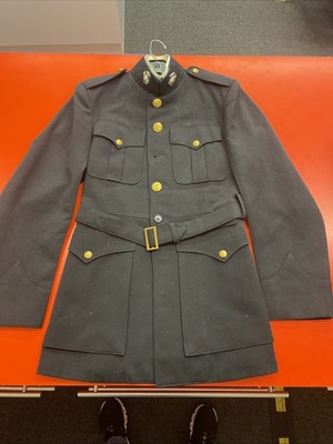 U.S. Marine Corps Officer Dress Blue Jacket Collar Devices Belt Sz 41L ...