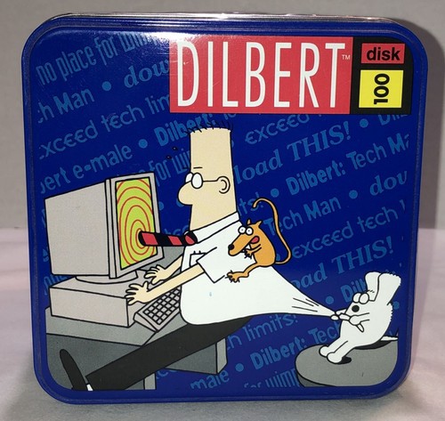 1998 Dilbert Computer Chip Cookies in Tin Canister, SEALED | eBay