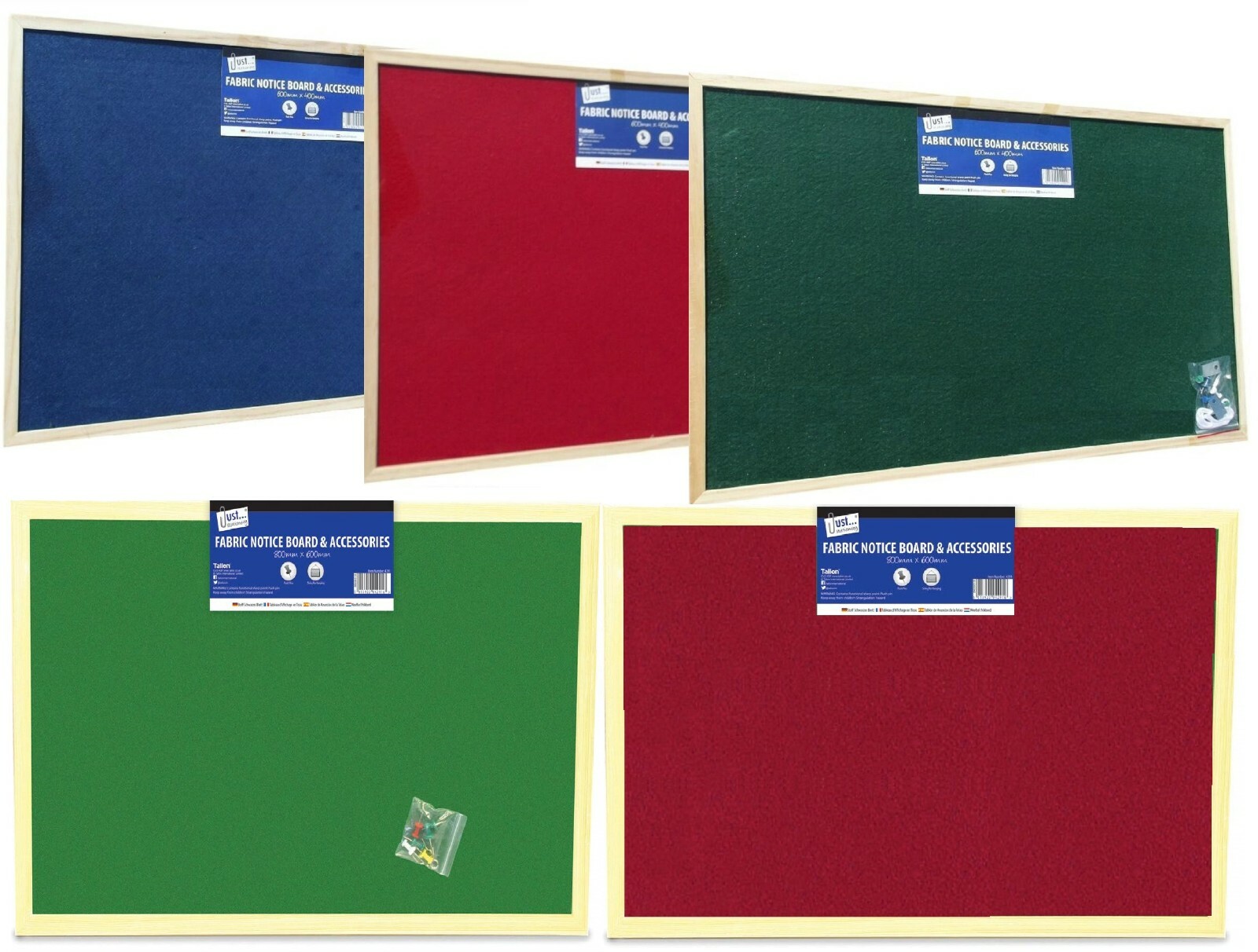 Fabric Message Notice Board Wooden Frame Office Memo School Pinboard ...