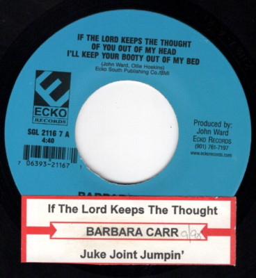 Barbara Carr – If The Lord Keeps The Thought Of You Out Of My Head R&B ...