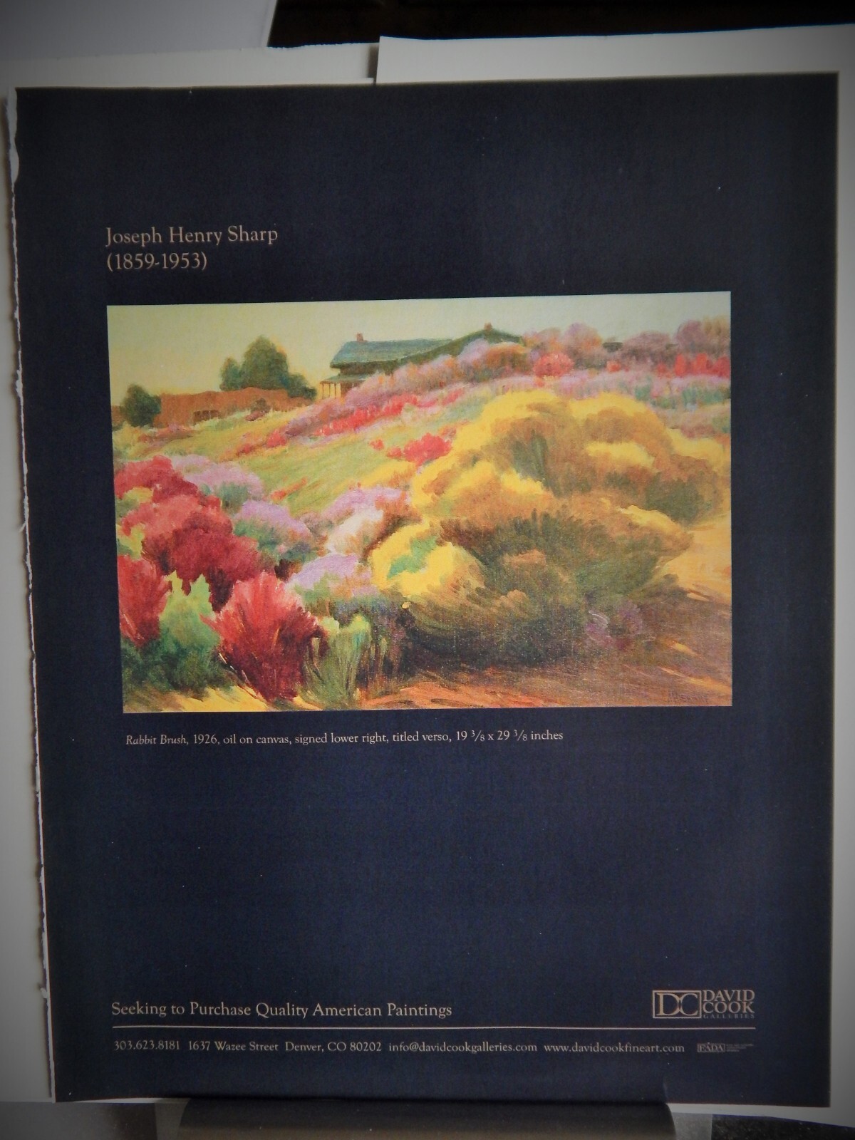 JOSEPH HENRY SHARP / LOUIS KRONBERG ART PIECES ORIG VTG 2007 ...