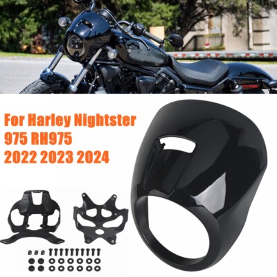 Front Headlight Fairing Cowl Protector Cover Kit For Harley Nightster ...
