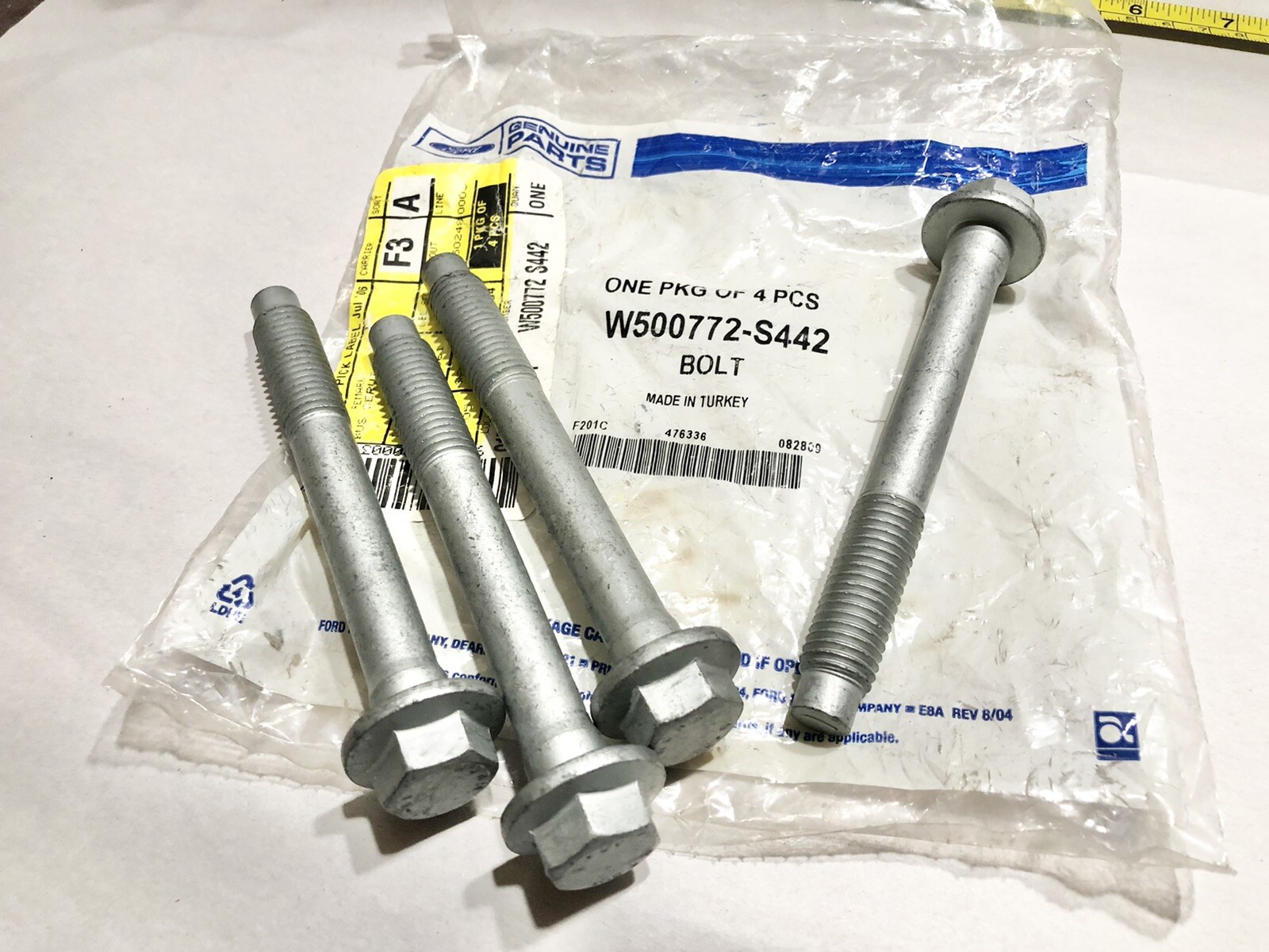 FORD W500772-S442 Shackle Bolts (4 Pcs) | eBay