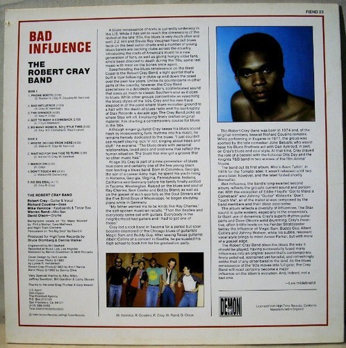 The Robert Cray Band - Bad Influence (LP, Album) | eBay