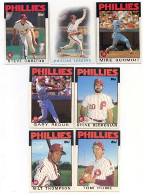 PHILADELPHIA PHILLIES 1986 TOPPS W/TRADED 1986 O-PEE-CHEE TEAM SETS ...