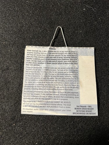 BRECKENRIDGE/KEYSTONE ?? Ski Lift Ticket Wicket COLORADO Souvenir ...