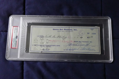 Vince Lombardi Autographed Bank Check Green Bay Packers Football Coach ...