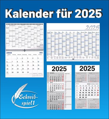 3-4-5-7 Monatsterminkalender 2025 Wandkalender Almanach Wandplaner ...