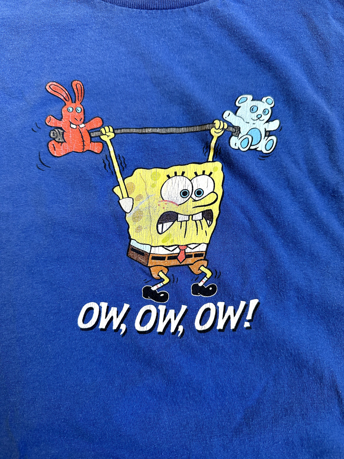 Vintage SpongeBob Squarepants Blue T Shirt Medium Car… - Gem