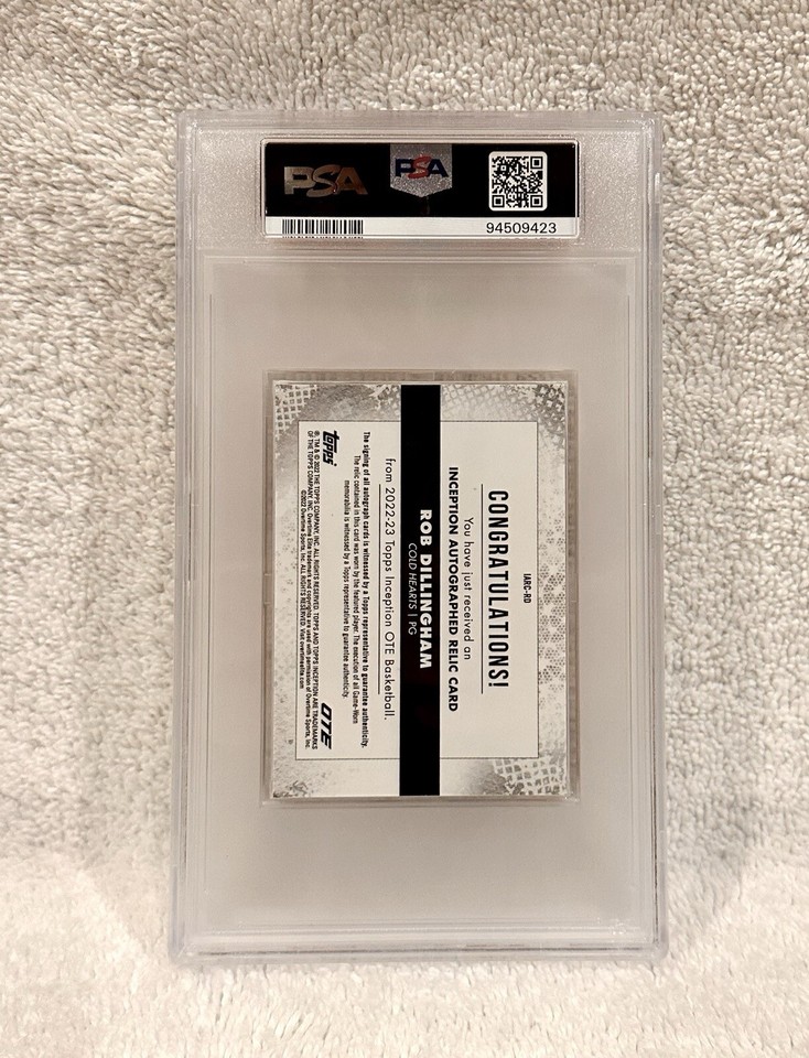 2022-23 Topps Inception OTE Rob Dillingham Auto Sneaker Patch Orange ...