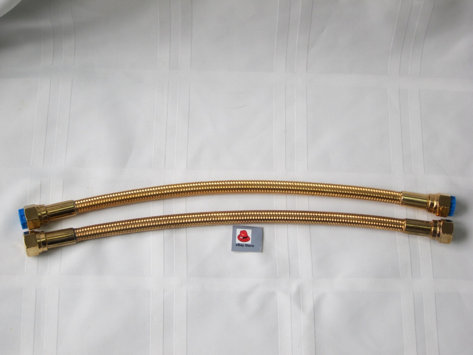 Lowrider Hydraulics gold plated 2 stainless steel braided return hoses ...