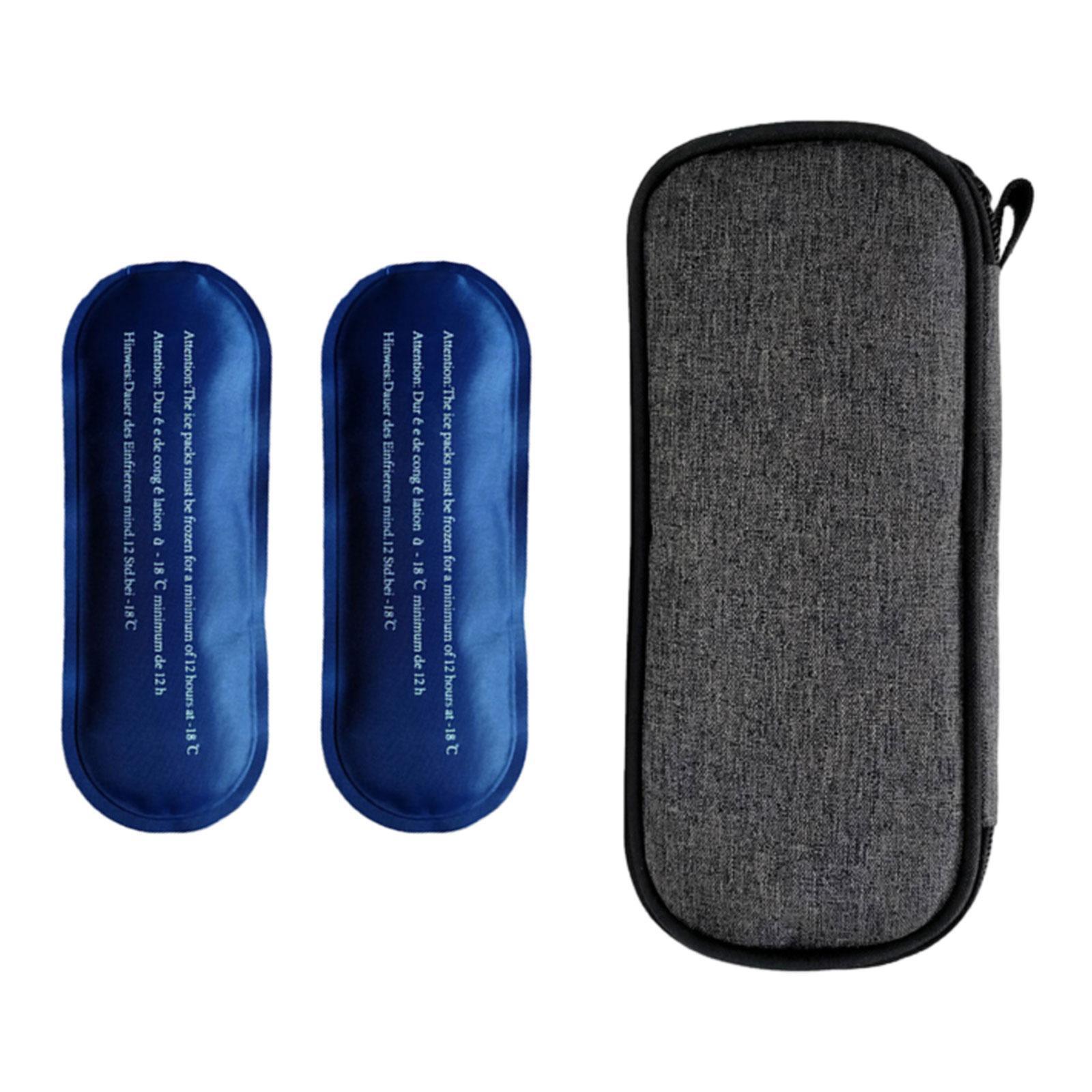 Medical Coolers Bag with 2 Small Ice Pack Supplies with Handle Carrying ...