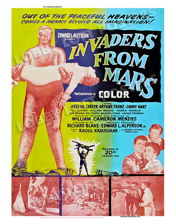Invaders From Mars Lobby Cards