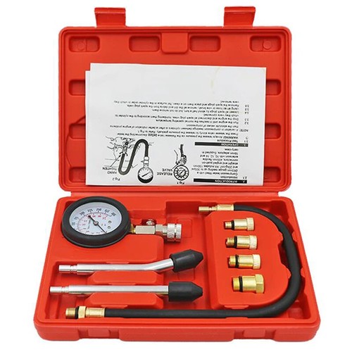 Double Gasoline Engine Compression Tester Cylinder 0-300 PSI Automobile ...