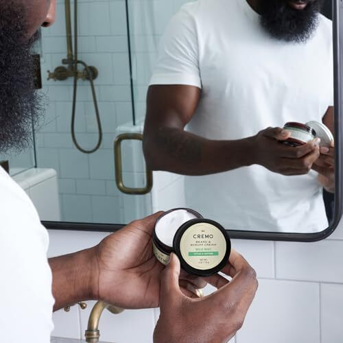 Cremo Beard Scruff Cream Plant Based Mint Blend 4oz Moisturizes Styles ...