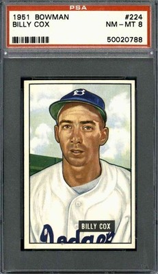 1951 Bowman #224 Billy Cox - PSA 8 | eBay