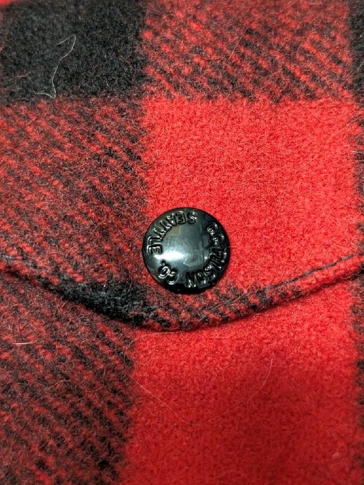 vintage FILSON buffalo plaid MACKINAW cruiser 48 coat WOOL jacket 2XL ...