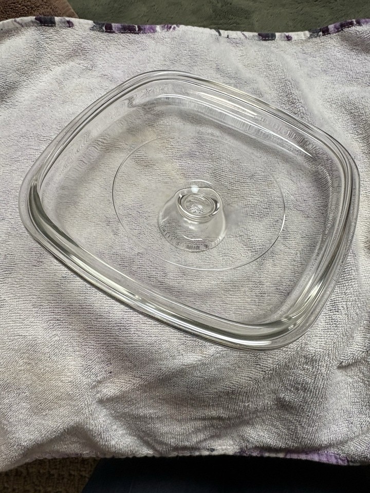 Pyrex Corning Ware A-7-C Square Replacement Lid Only Clear Glass 7 Inch ...