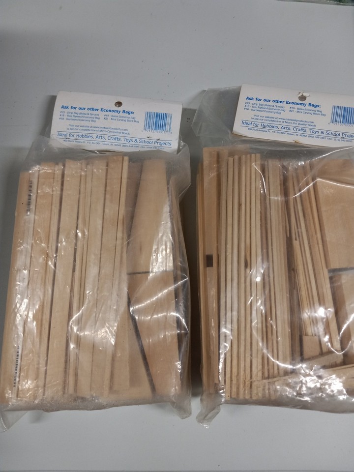 Midwest Products Hobby Arts Craft #17 Basswood Assortment Economy Bag ...