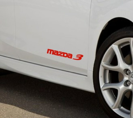 MAZDA Mazda 3 Mazdaspeed Hatchback Decal Sticker Emblem Logo Red ...